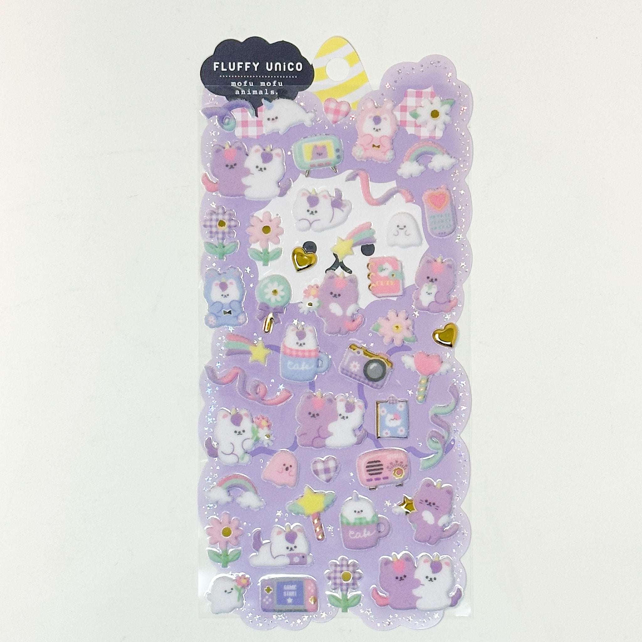 Shan Lee Mofu Mofu Happy Stickers - Cat | MAIDO! Kairashi Shop